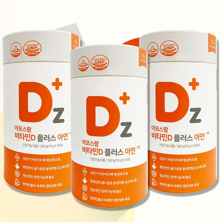 아모스팜 비타민d 플러스 아연 시럽 30포 X 3통 홈플러스 택배배송