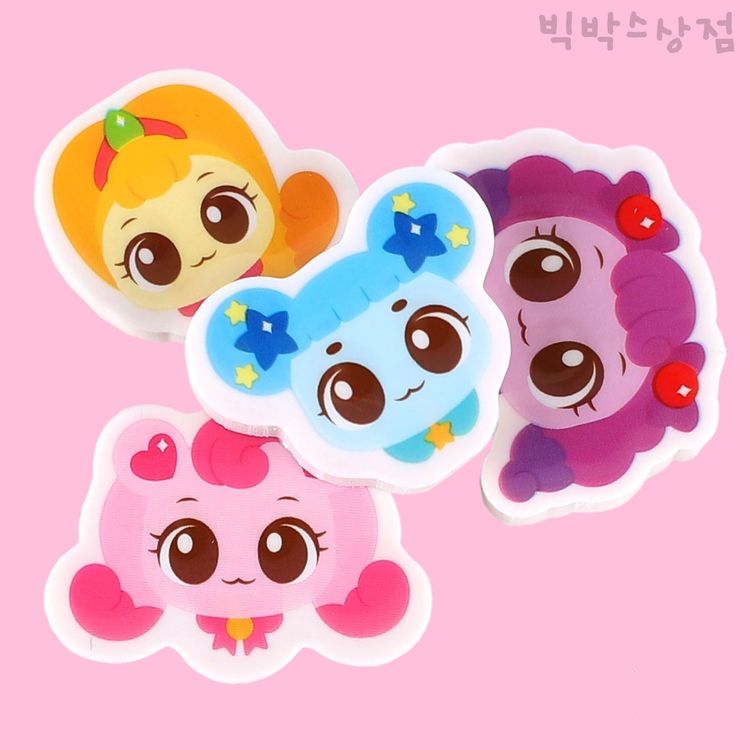캐치티니핑 캐릭터 지우개 4종 1세트 골고루 학용품 수정 문구 필기 잘지워지는 학용품 미니 홈플러스 택배배송