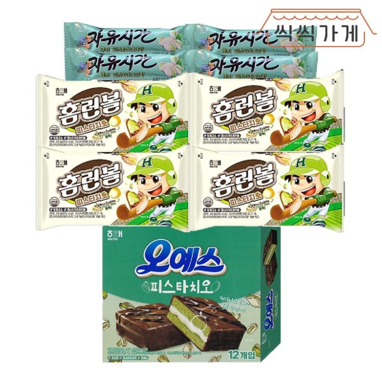 씩씩가게 피스타치오 3종자유시간 4개 홈런볼 4개 오예스 1개 홈플러스 택배배송