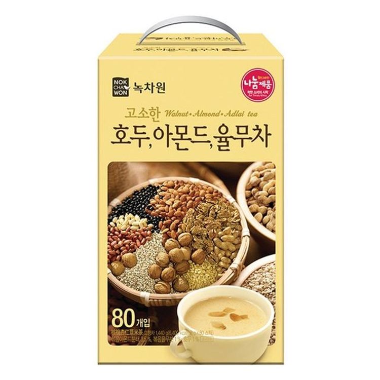 녹차원 고소한 호두 아몬드 율무차 18gx80t 녹차원 홈플러스 택배배송