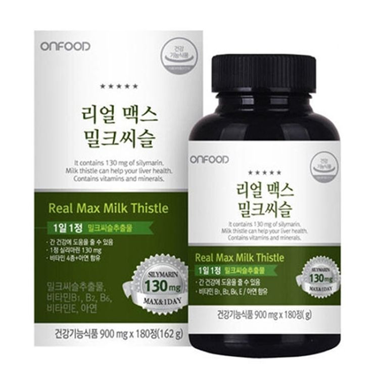 온푸드 리얼 맥스 밀크씨슬 간 건강 영양제 180정 홈플러스 택배배송