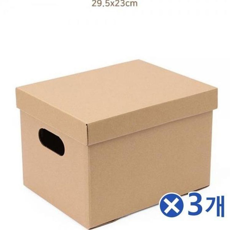 생활방수 수납 크라프트 종이박스 295x23cmx3개 홈플러스 택배배송