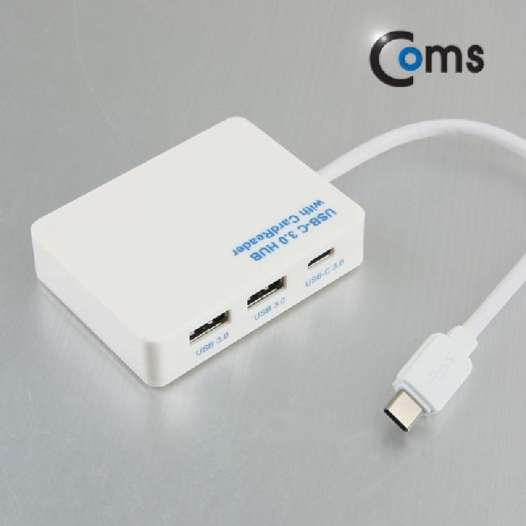 Coms USB 3.0 Type C 카드리더기 USB-A 2Port+USB Type-C 1 | 홈플러스 택배배송