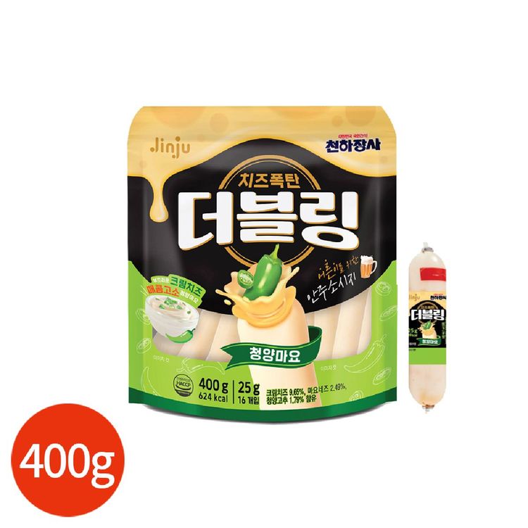 진주햄 천하장사 치즈폭탄 더블링 청양마요 400g 홈플러스 택배배송