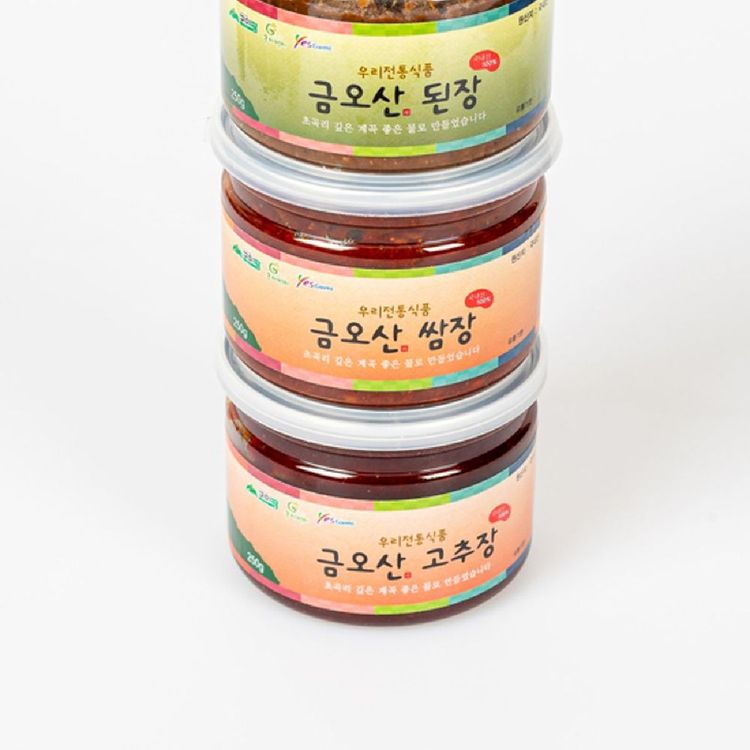 우리전통식품 금오산 된장 고추장 막장 250g 3개 된장선물 고추장세트 된장세트 행 홈플러스 택배배송