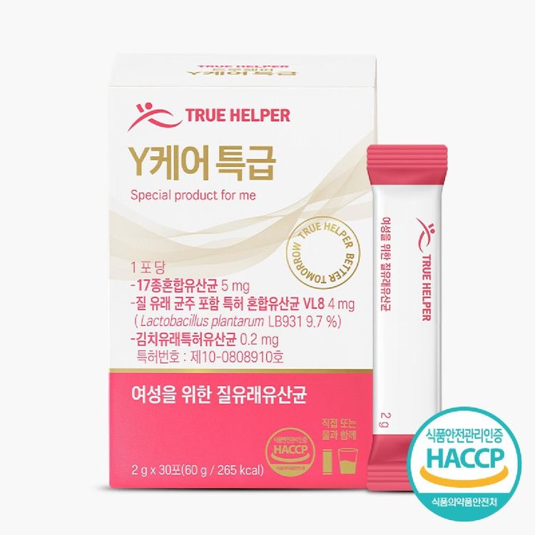 트루헬퍼 여성을 위한 질유래유산균 Y케어특급 유산균 프로바이오틱스 1개월분1박스 홈플러스 택배배송