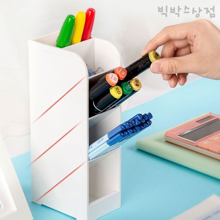 Deli 델리 5단 멀티 펜꽂이 1p 다용도 연필꽂이 정리함 사무실 연필통 펜홀더 필통 책 홈플러스 택배배송