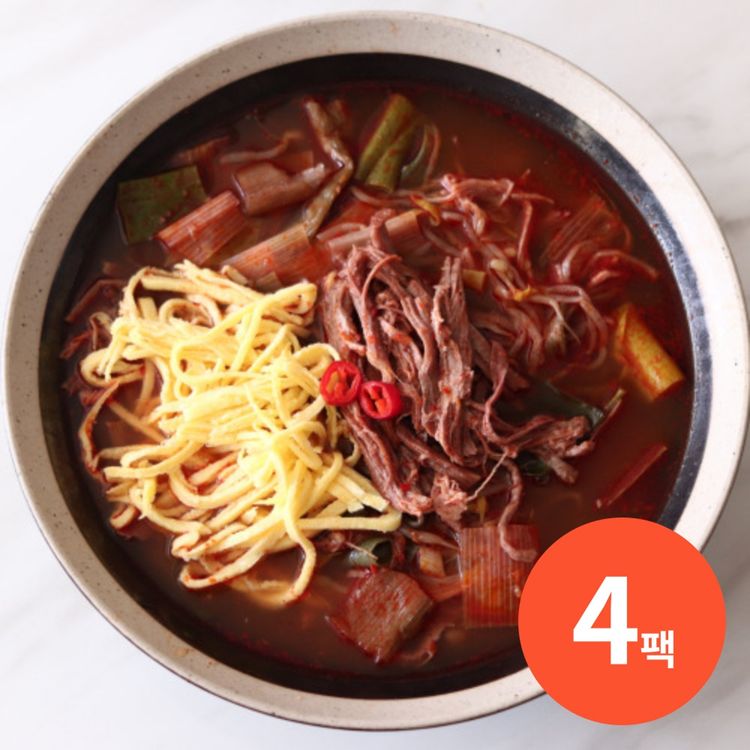 귀빈정 26년전통맛집 귀빈정 탕 대파육개장2인분x4팩 다대기소스4팩 홈플러스 택배배송
