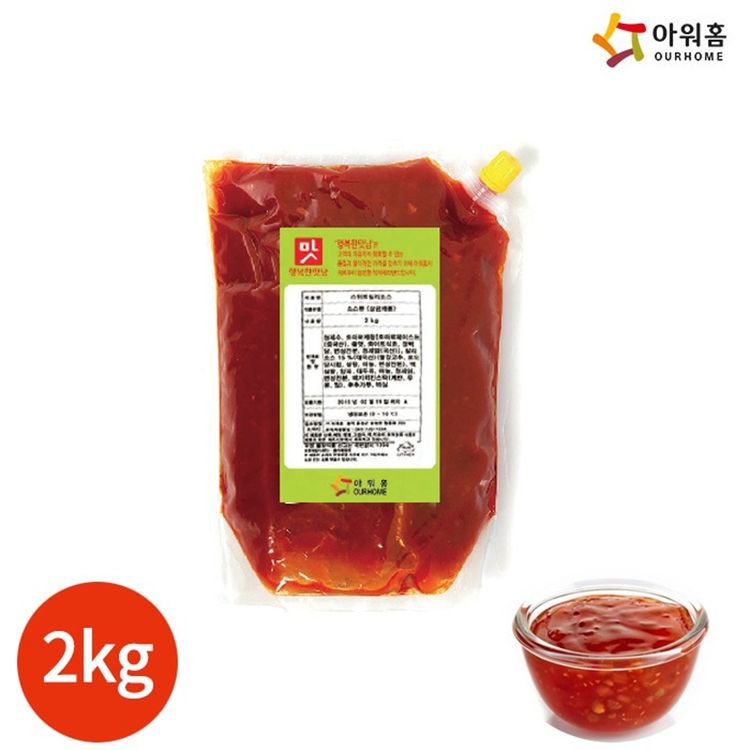 1102430 행복한맛남 스위트칠리 소스 2kg 홈플러스 택배배송