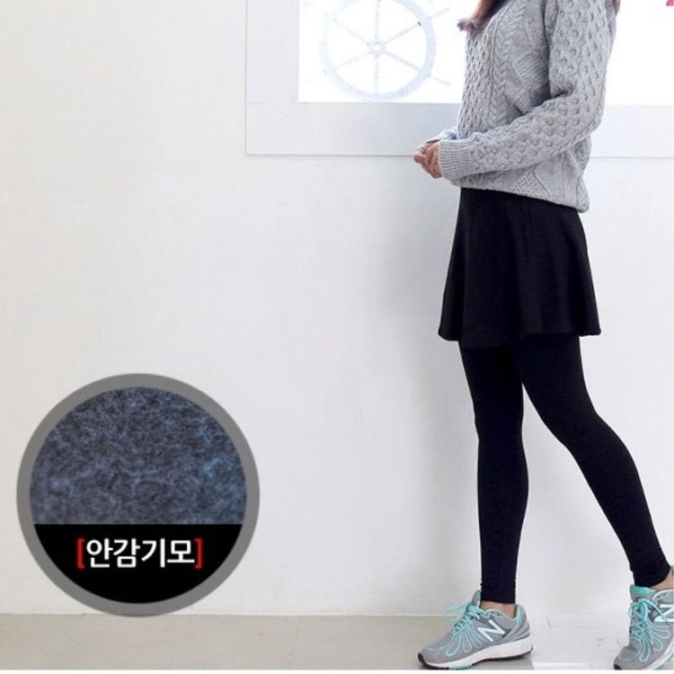 여성용 겨울 패션 포근한 속기모 스커트 레깅스 블랙 홈플러스 택배배송