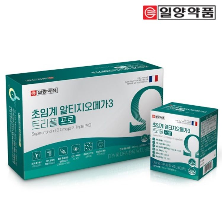 일양약품 초임계 알티지 오메가3 트리플 프로 2개월분 혈행 눈 항산화 건강 홈플러스 택배배송