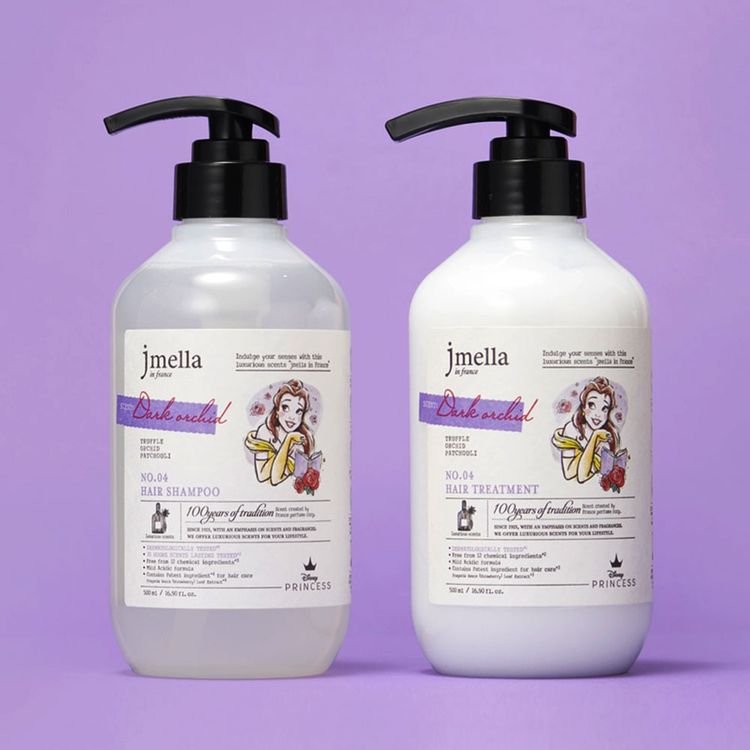 제이멜라 디즈니 벨 다크 오키드 퍼퓸 헤어 케어 세트 샴푸500ml트리트먼트500ml 홈플러스 택배배송