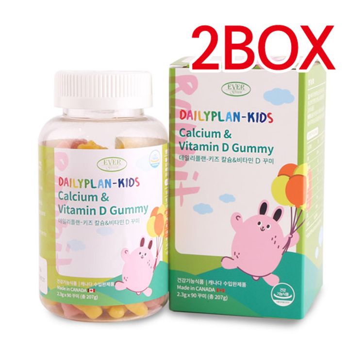 에버그린 키즈 칼슘and비타민d 꾸미 22g90꾸미 2box 홈플러스 택배배송