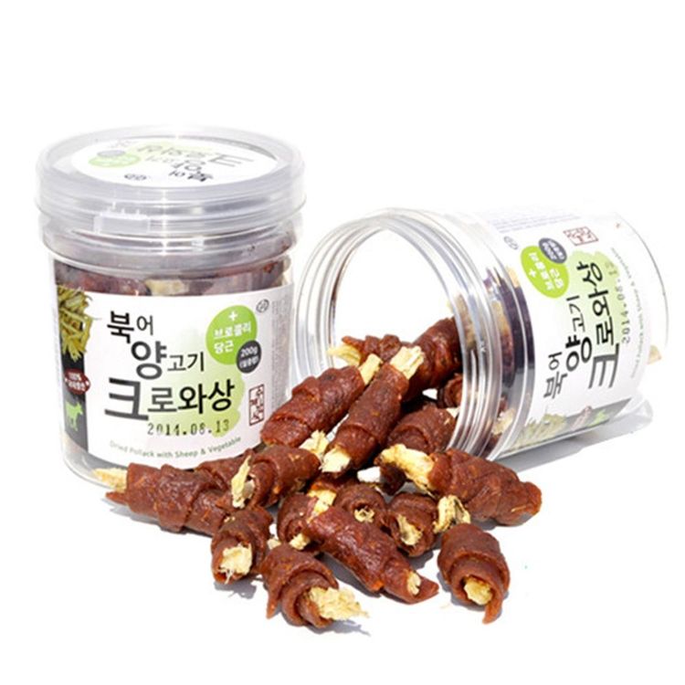 강아지육포간식 강아지 크로와상 북어 양고기 200g 반려견 수제간식 홈플러스 판매자택배
