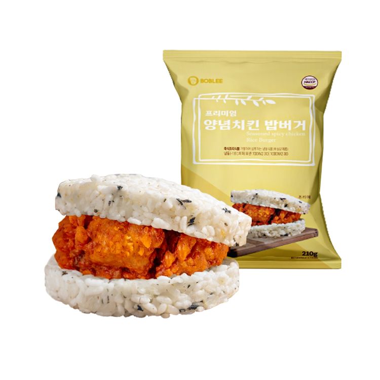 Boblee 프리미엄 양념치킨 밥버거 200g X 4팩 홈플러스 택배배송