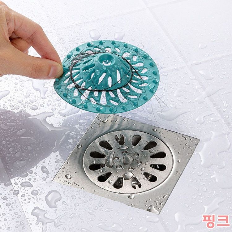 화장실 덮개 망 배수 트랩 씽크대 하수 구 캡 핑크 홈플러스 택배배송