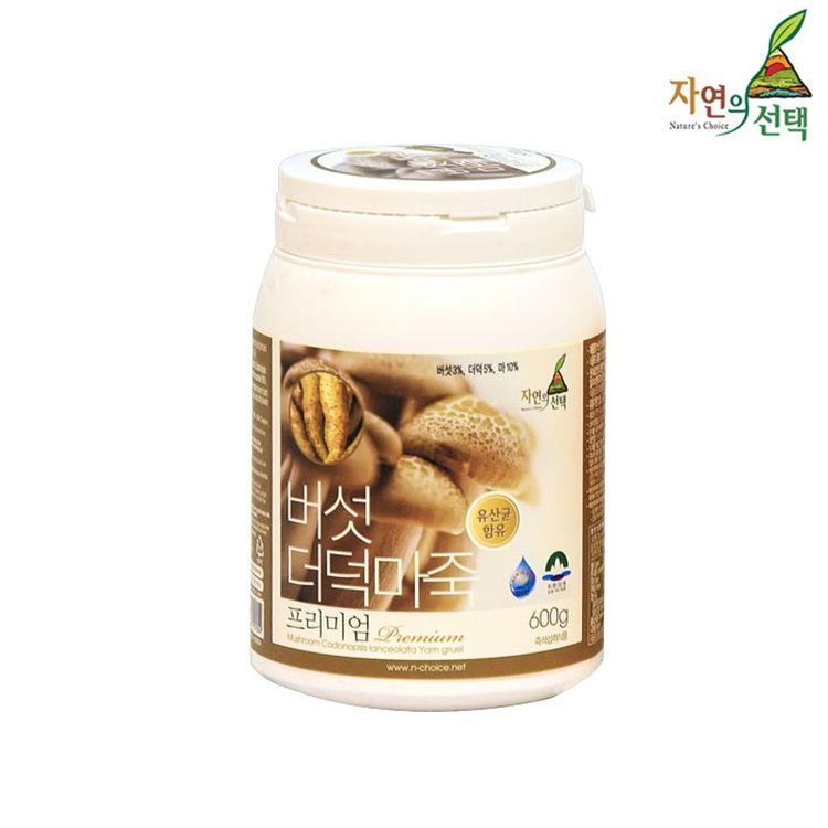 자연의선택 버섯더덕마죽 프리미엄 600g용기제품 건강식 홈플러스 택배배송