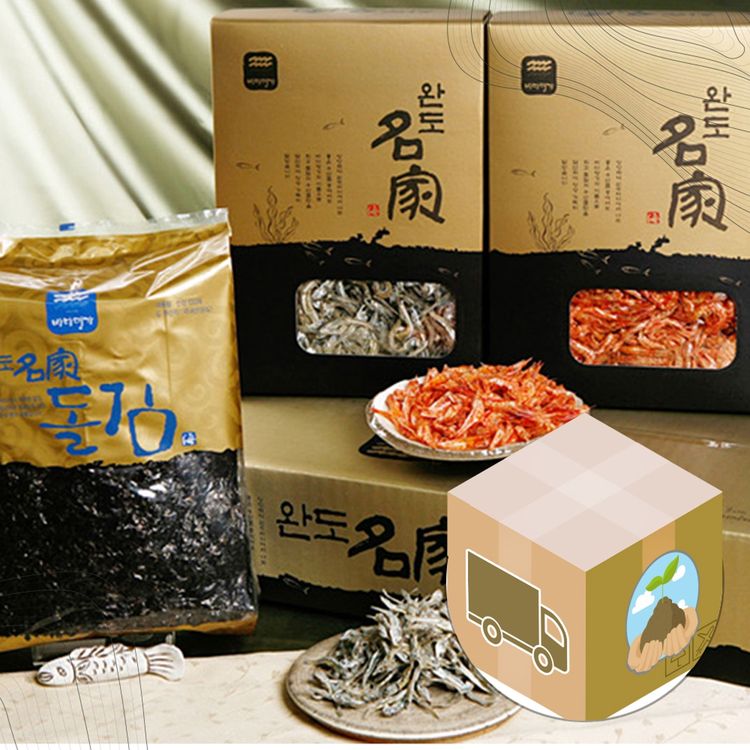 국산 돌김 건새우 중 멸치 3종 선물세트 완도명가 홈플러스 택배배송