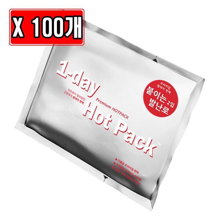 원데이 하루핫팩 붙이는 발난로20gx2개입 X 100개 홈플러스 택배배송