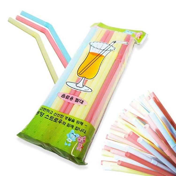 자바라 빨대 50p 꺽이는 구부러지는 주름 스트로우 홈플러스 택배배송