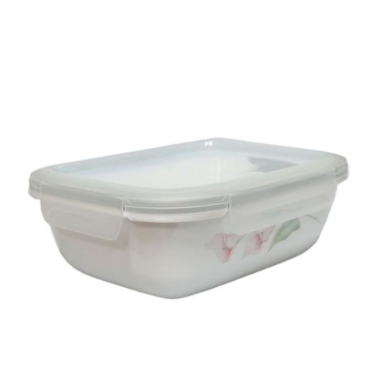 코렐 백합 도자기 뚜껑 반찬통 475ml 사각 오븐 내열 홈플러스 판매자택배