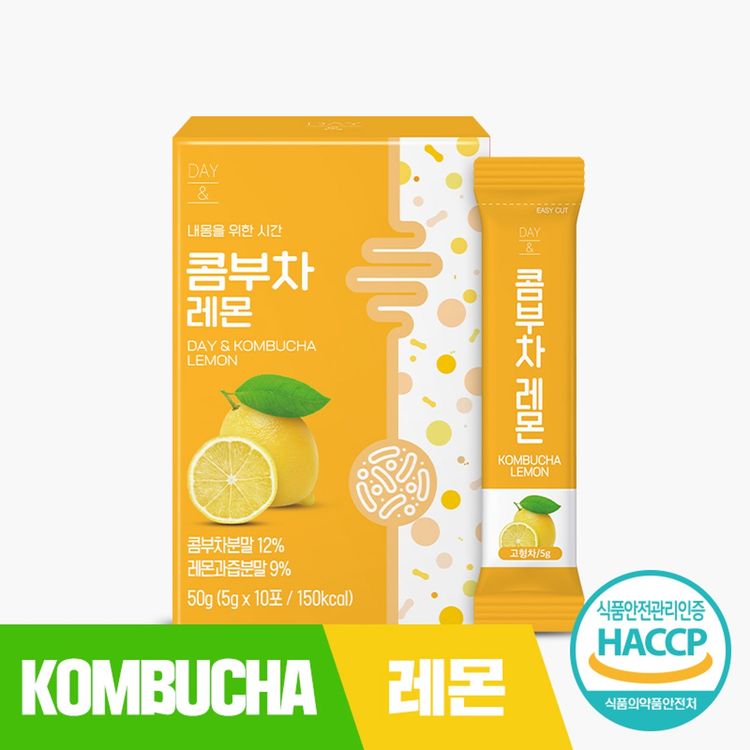 참앤들황토농원 데이앤 콤부차 레몬 10포 1박스 홈플러스 택배배송