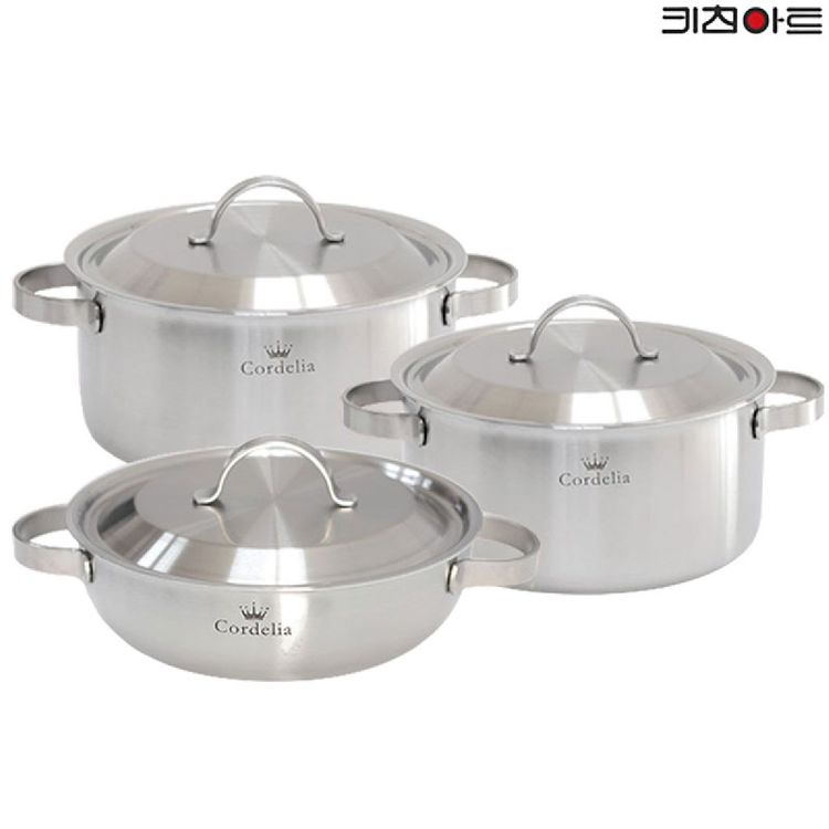 키친아트 코델리아 통5중 스텐레스 Ih 인덕션 냄비세트 3종d양2024전24 홈플러스 택배배송