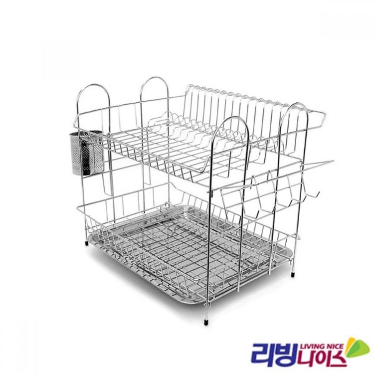 리빙나이스 실용적인 N6153a22287 스텐 식기건조대 2단 디럭스 홈플러스 택배배송