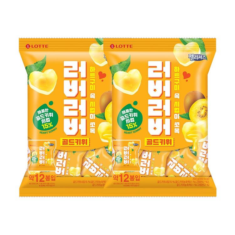 하트 구미젤리 러버러버 골드키위 미니벌크 204g X2봉 홈플러스 택배배송