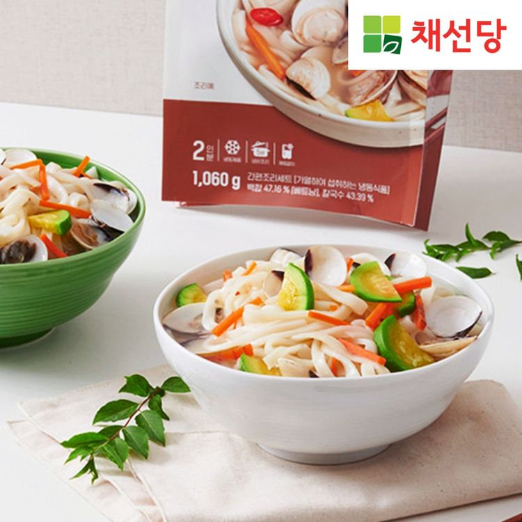 채선당 국물 맛이 일품인 신선 백합 칼국수 2인분 X 3팩 총 6인분 홈플러스 판매자택배