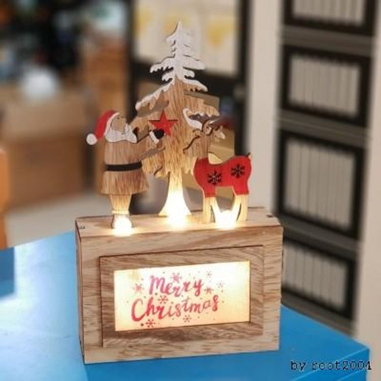 우드 산타 꽃사슴 크리스마스트리 장식조명 홈플러스 택배배송