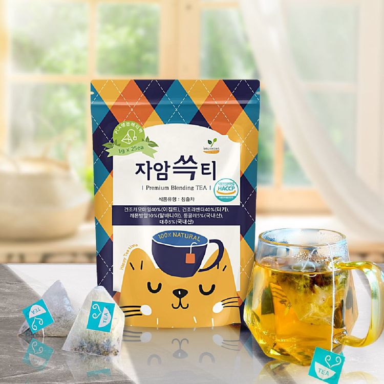 굿모닝 한잔 자암쓱티 캐모마일 라벤더 레몬밤잎 둥굴레 대추 차 블렌딩티 홈플러스 택배배송