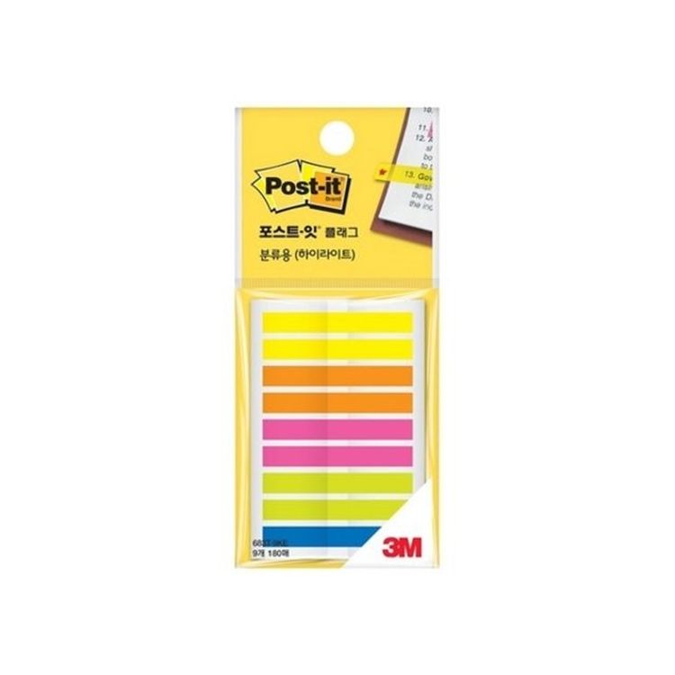 포스트잇 하이라이트 플래그 분류필름44x6mm9색3m 홈플러스 택배배송