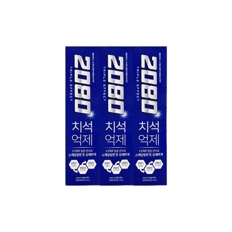 2080 트리플 이펙트 치석억제 치약 120g X 3개 후레쉬민트향 홈플러스 택배배송