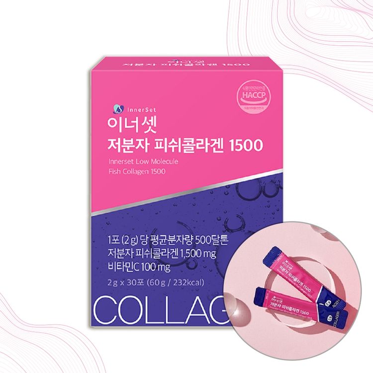 이너셋 초저분자 피쉬콜라겐 1500mg 비타민c 30포 홈플러스 택배배송