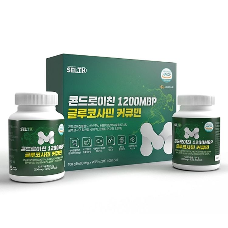 셀스 콘드로이친 1200 Mbp 글루코사민 커큐민 90정x2병 홈플러스 택배배송