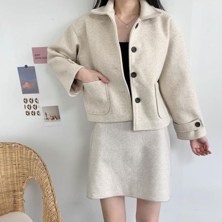 여자 울원단 귀여운 무지 싱글버튼 일자 기본 자켓 홈플러스 택배배송