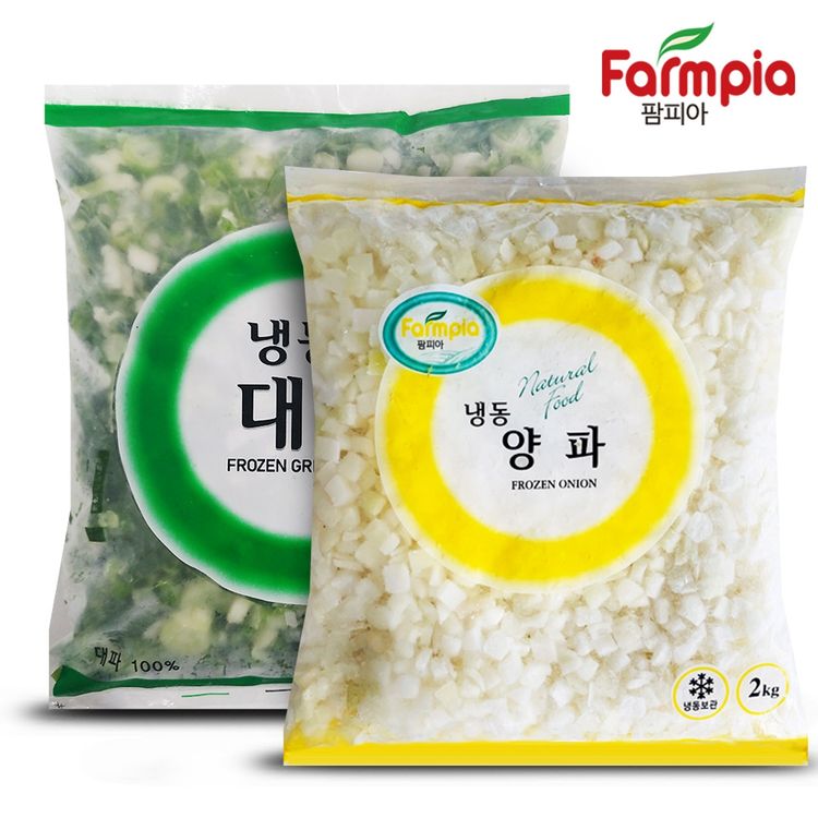 냉동 대파 슬라이스5mm 1kg 냉동 양파 다이스 2kg팜피아 홈플러스 택배배송