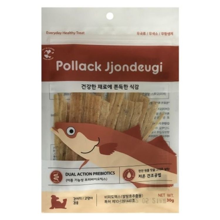 강아지 간식 펫인클로버 명태 쫀드기 30g 홈플러스 택배배송