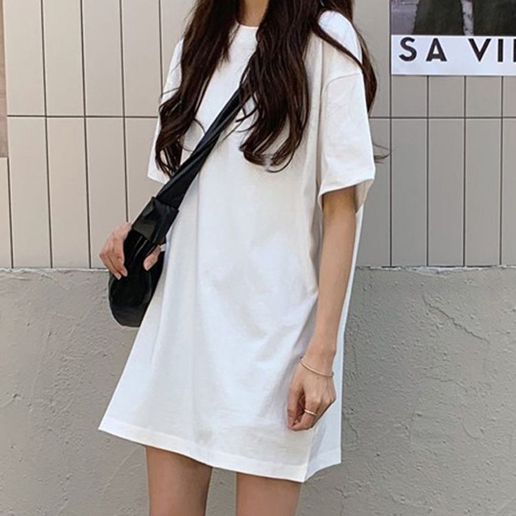 여성 무지 반팔 티셔츠 박시한 반팔티 기본 컬러 흰색 홈플러스 택배배송