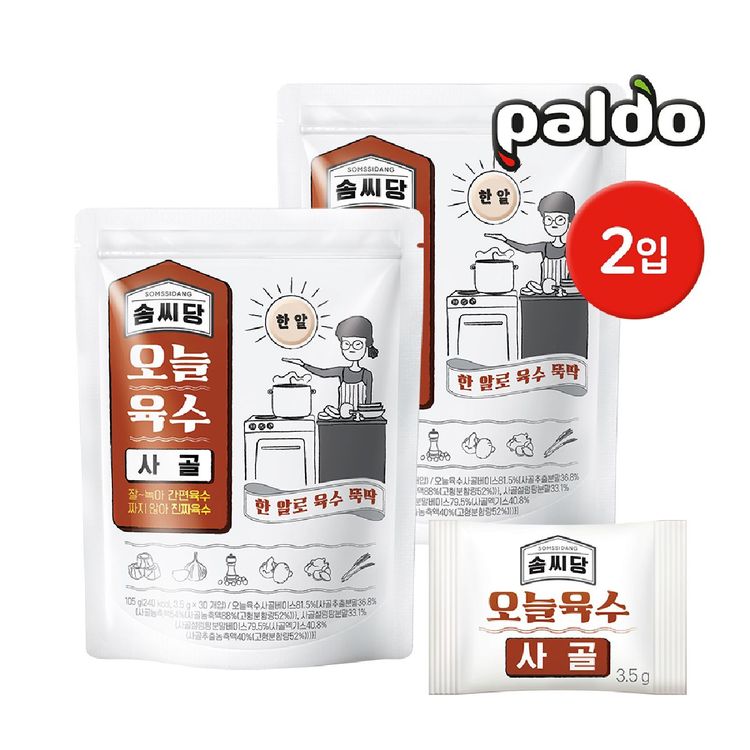 팔도 솜씨당 오늘육수 사골 105g 35gx30개입 2입 코인육수 홈플러스 택배배송
