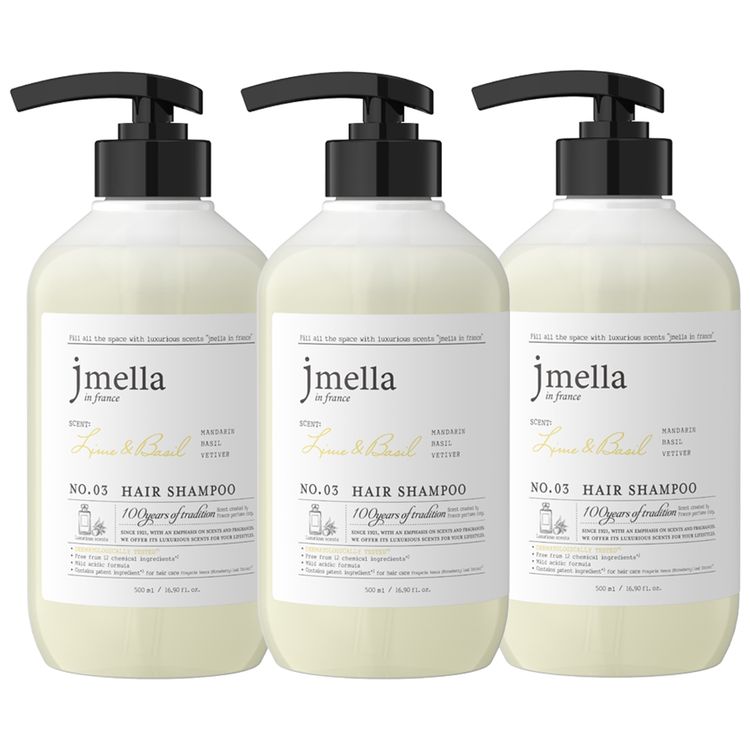 제이멜라 인 프랑스 라임 앤 바질 헤어 샴푸 500ml3개 홈플러스 택배배송