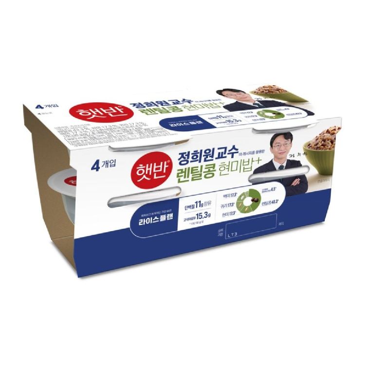 CJ 햇반 라이스플랜 렌틸콩 현미밥 190G*4 | 홈플러스