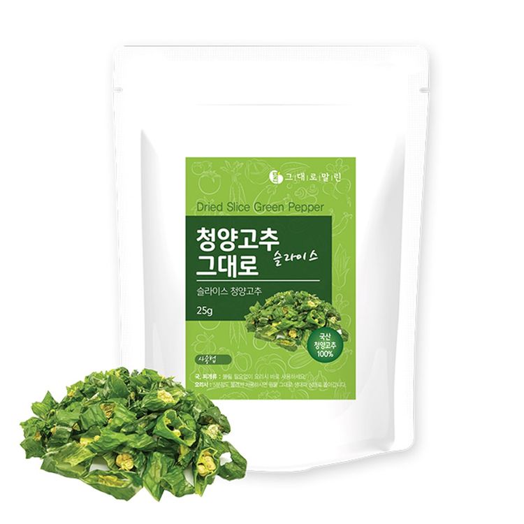그대로말린 100국산 건조 야채 청양고추 슬라이스 25g 천연조미료 마른 고추 요리재료 홈플러스 택배배송