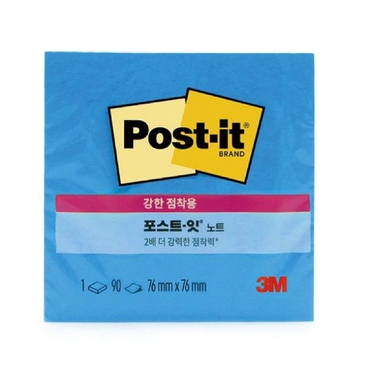 포스트잇 강한점착용노트 654 일렉트릭 블루76x76m 홈플러스 택배배송