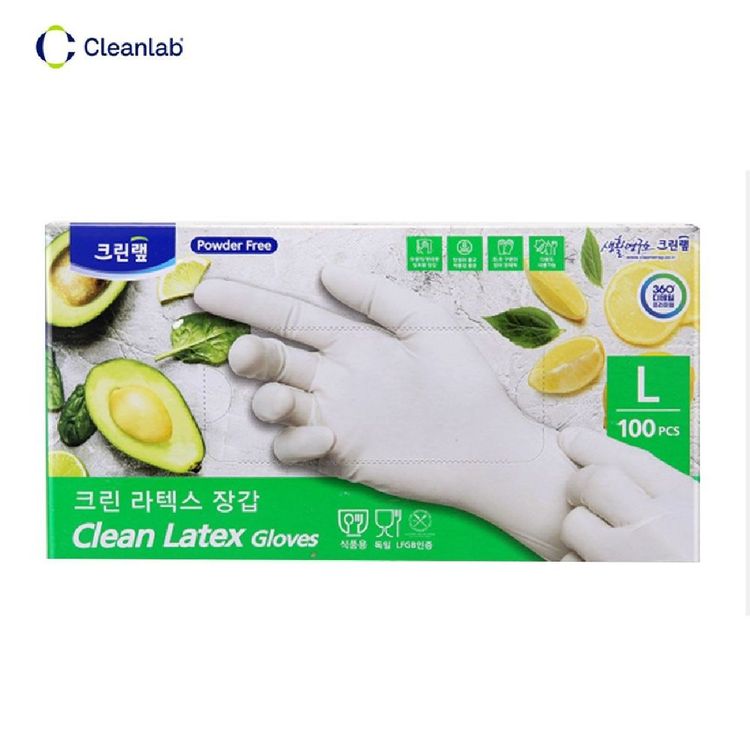 크린랩 크린 라텍스 장갑 100개입 L 홈플러스 택배배송