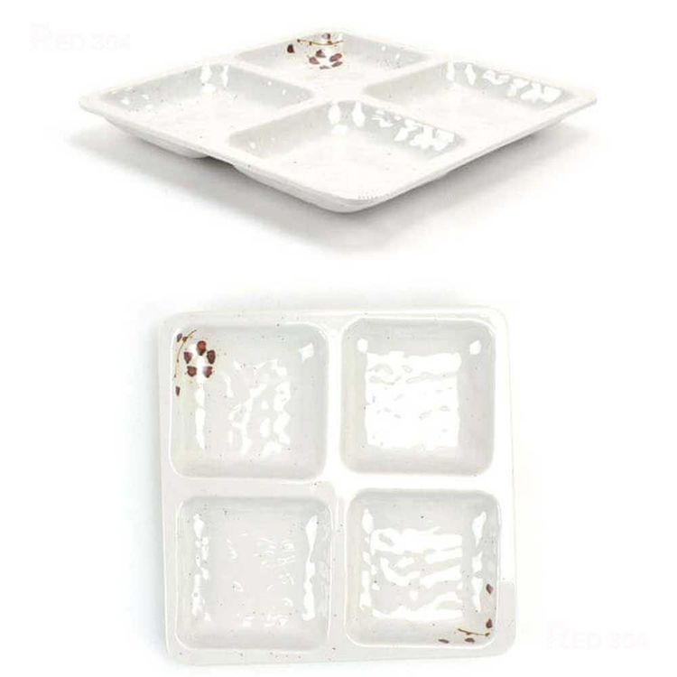 멜라민 실용적인 N6121ac2660 4칸 나눔접시 반찬그릇 앞접시 22x22cm 1호 홈플러스 택배배송