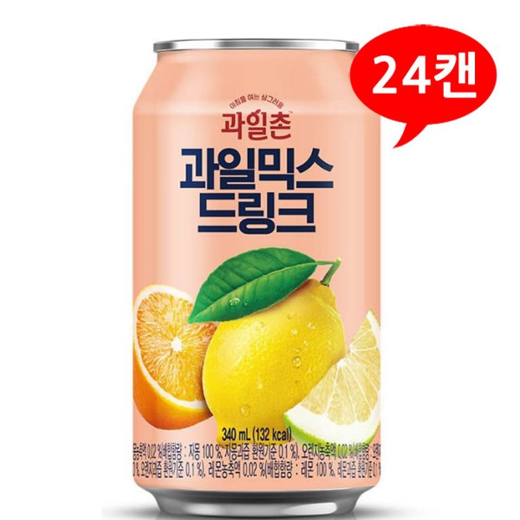 과일촌 과일믹스 드링크 340mlx24캔 홈플러스 택배배송