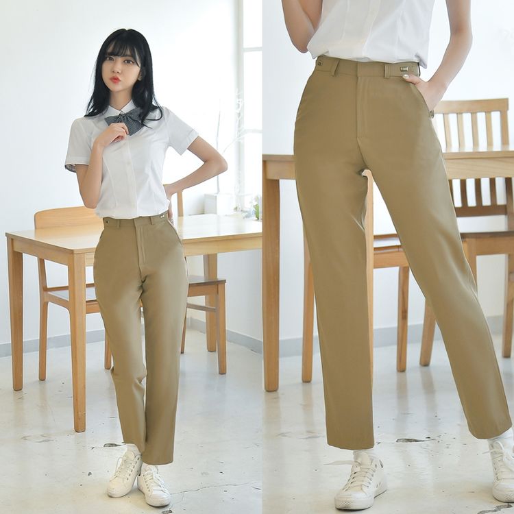 빅사이즈 하복 허리조절 베이지 교복바지 여자 Ss~6xl 홈플러스 택배배송