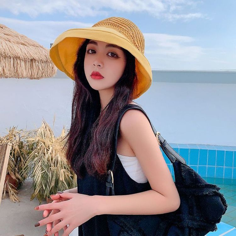 여행 미치 버킷 햇 여성 챙 넓은 벙거지 모자 옐로우 홈플러스 택배배송